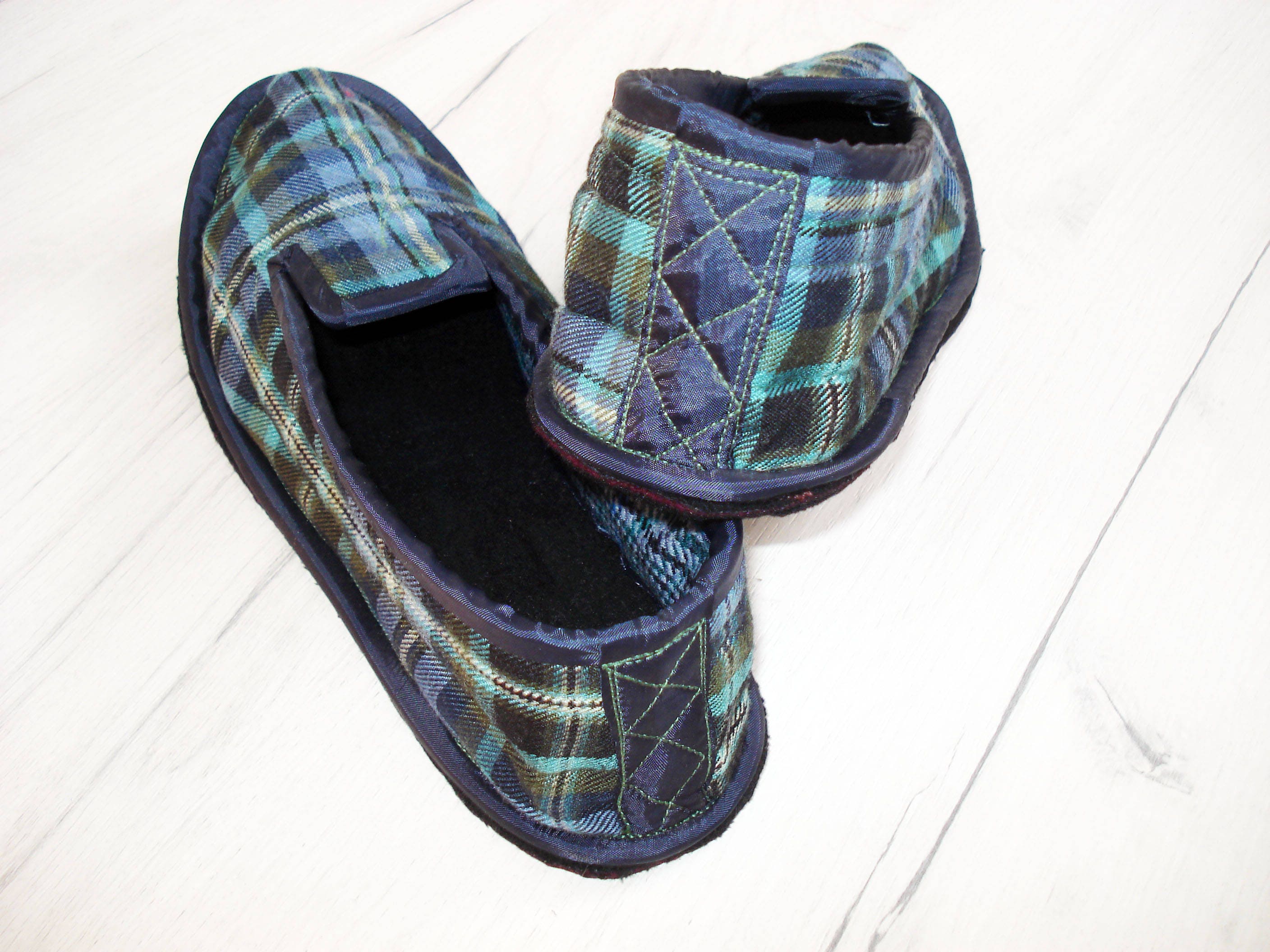 Blue Wool House Slippers Wool Shoes Women Womens Slippers - Etsy