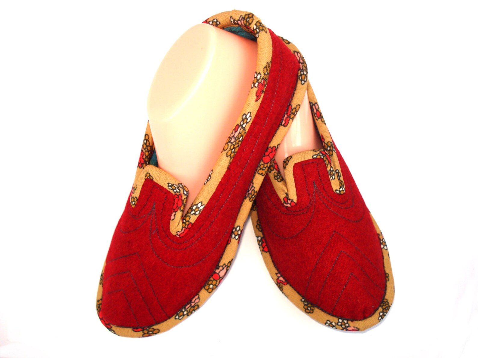 Wool House Slippers, Ladies Slippers, House Shoes, Soft Sole Shoes ...