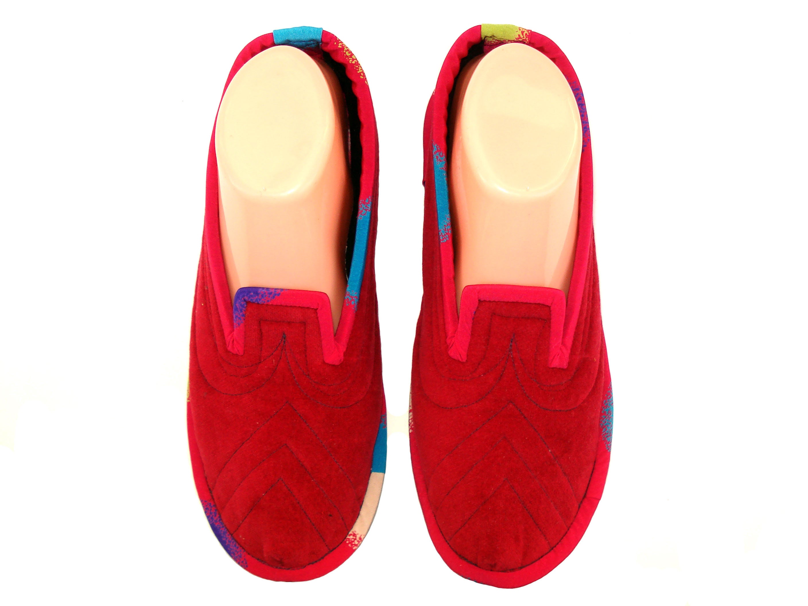 Red Velvet Womens Slippers, Comfy Slippers Women, House Slippers Woman ...