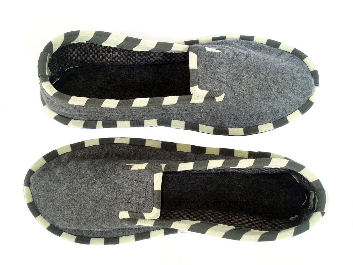 Wool Mens House Slippers, Comfy Home Shoes, Warm Wool Shoes Men ...