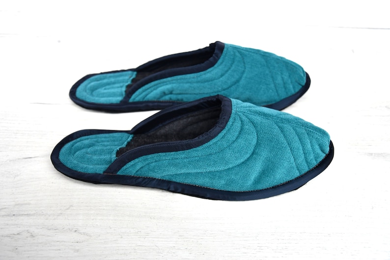 Velvet House Slippers for Men Men Slippers Men Home - Etsy