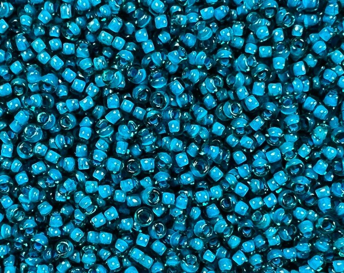 11/0 Matsuno Fancy Color-lined 30g, Capri Blue, Seed Beads Japanese, 6 ...