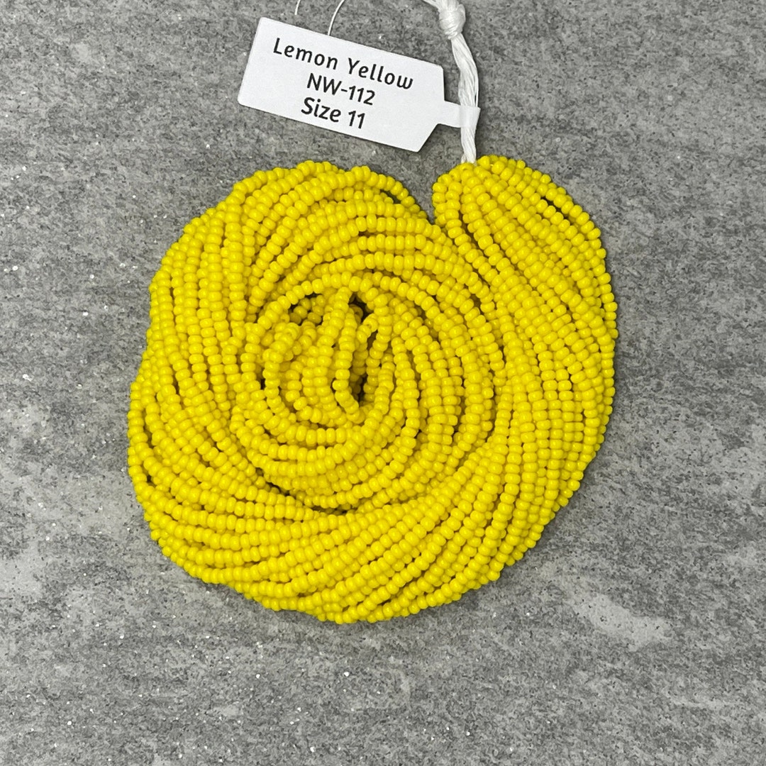 Lemon Yellow Opaque #112, 11/0 Czech Seed Beads, 1 Hank - Etsy