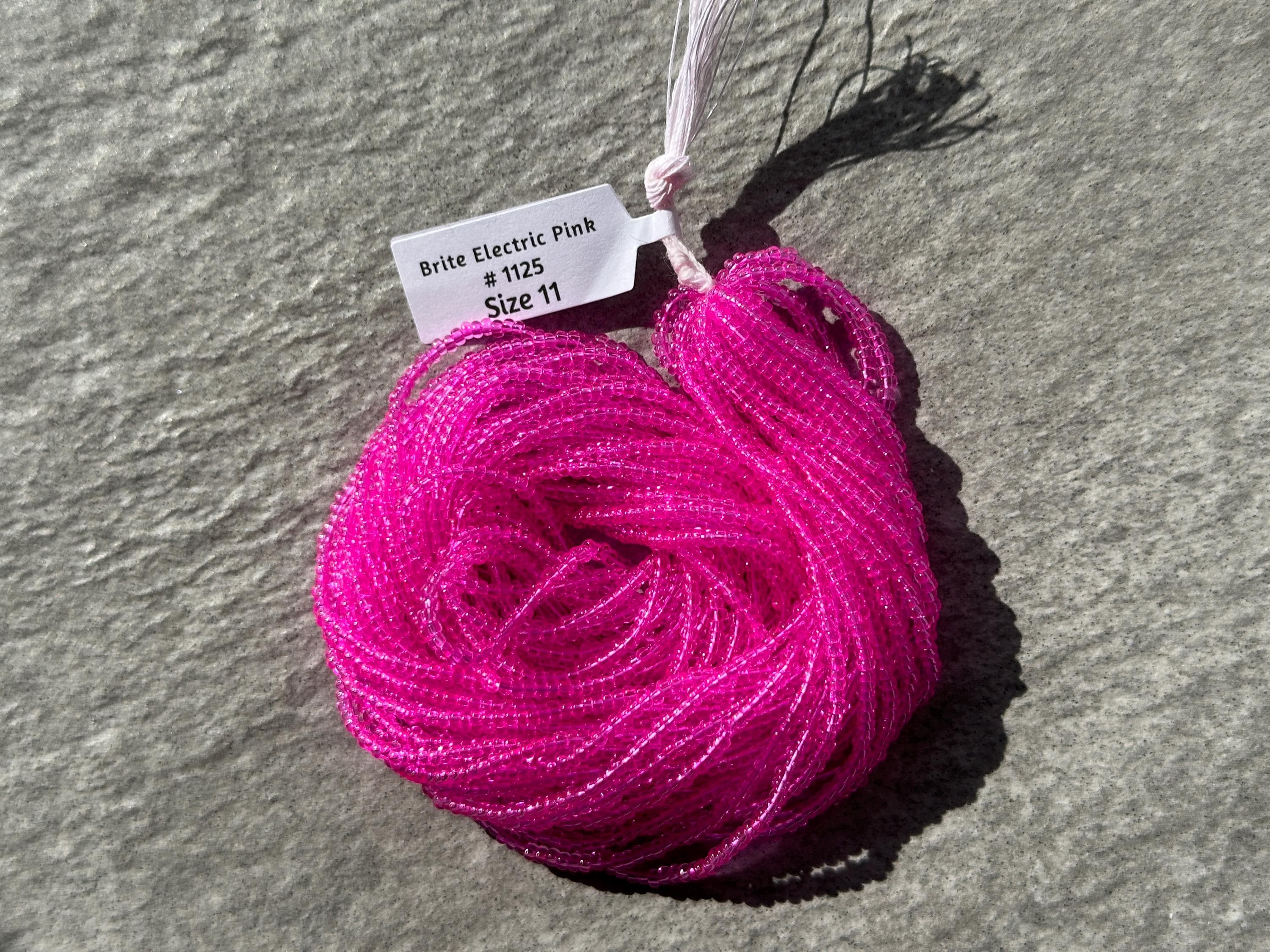 Brite Electric Pink, 11/0 Czech Seed Beads, 1 Hank #1125, Preciosa ...