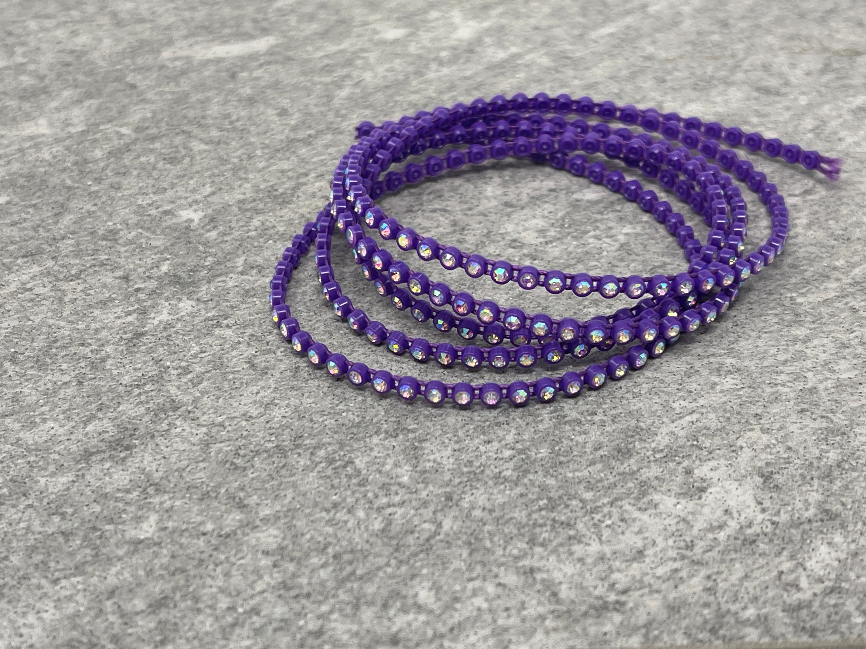 SS6 Rhinestone Banding Purple AB Finish Clear Crystals 1 - Etsy