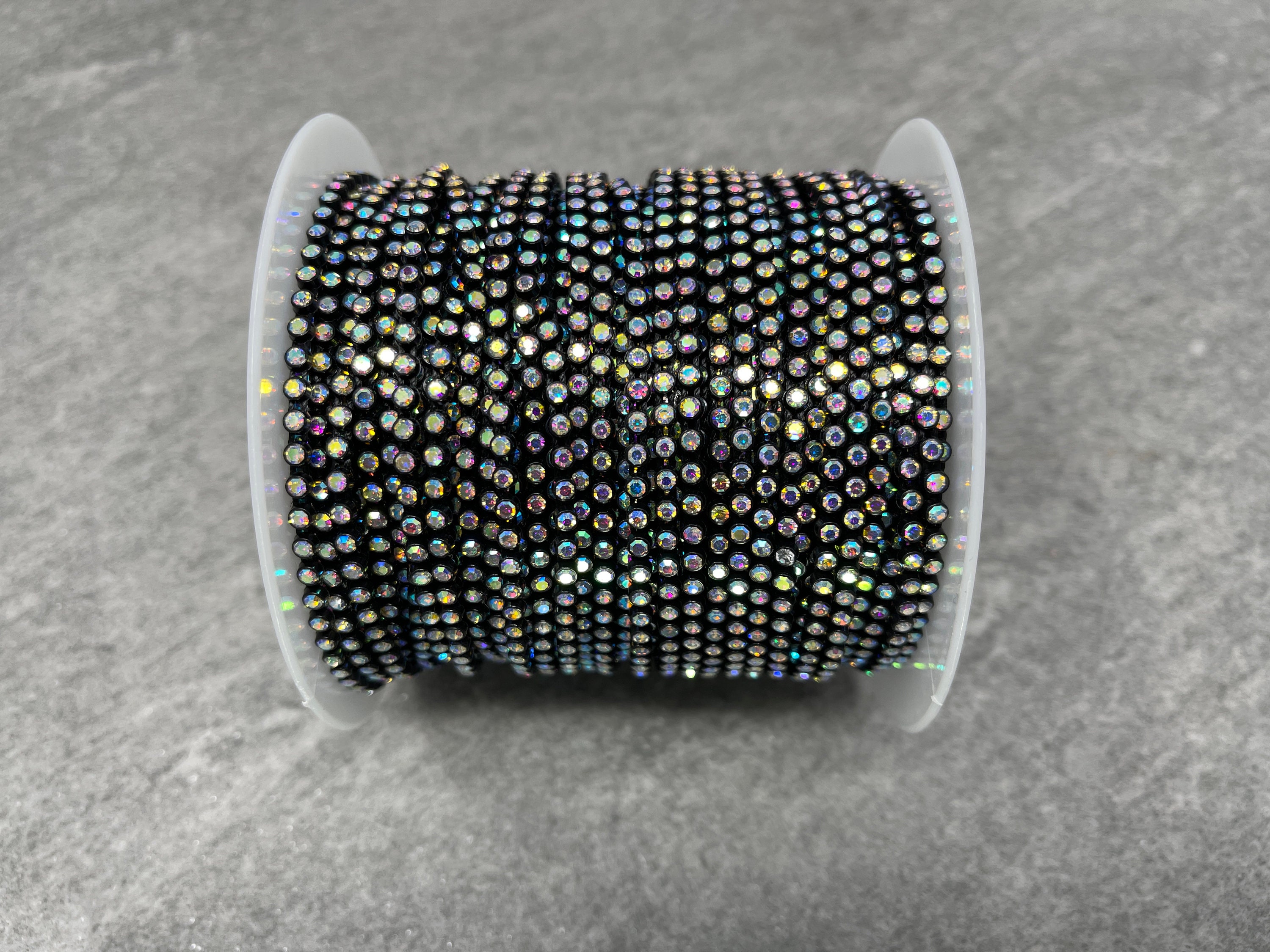 Rhinestone Banding SS8 Black AB Finish Clear Crystals 1 3 - Etsy