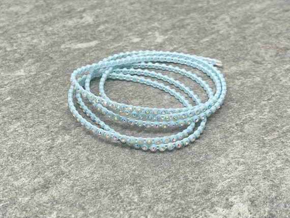 SS6 Rhinestone Banding Light Blue AB Finish Clear Crystals - Etsy