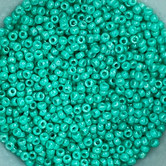 11/0 Miyuki Opaque Luster 30g Dark Mint Seed Beads Japanese | Etsy