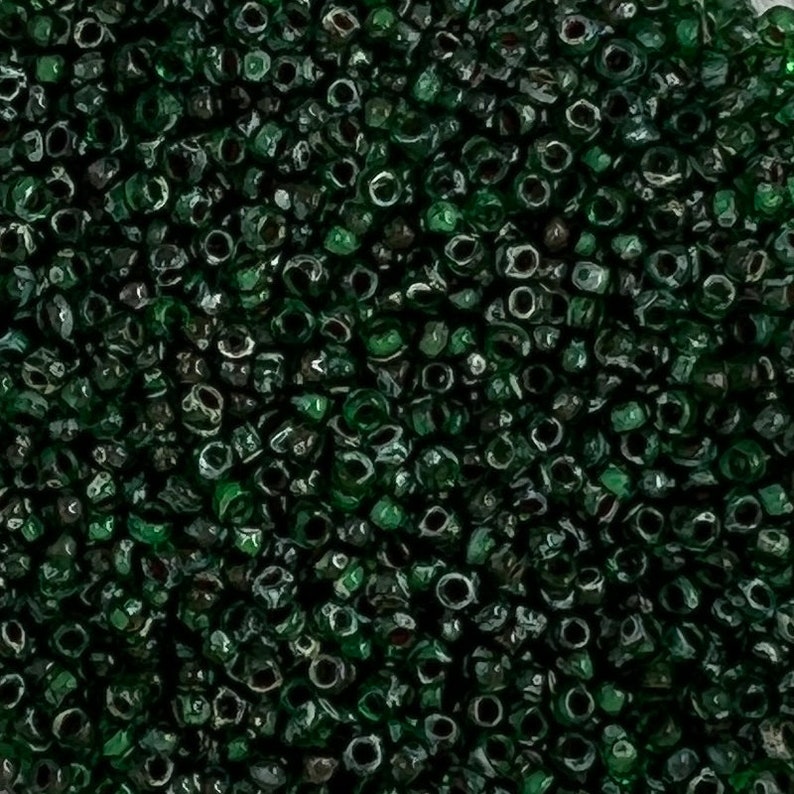 11/0 Miyuki Picasso 15g, Spotted Jade, Seed Beads Japanese, 3” Tube, 15 ...