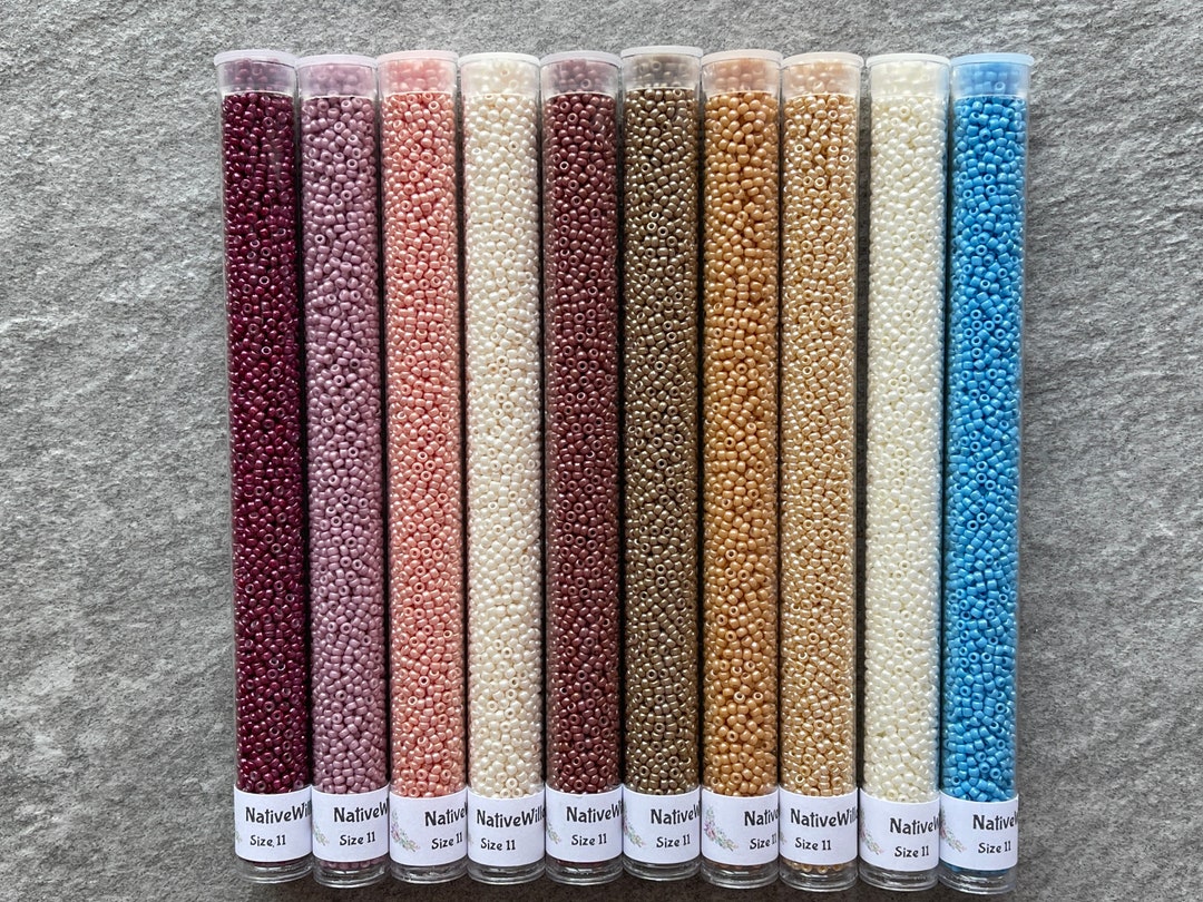 SALISH BASIN, 11/0 Japanese Seed Beads, 6” Tubes X 30 Grams X 10 Color ...