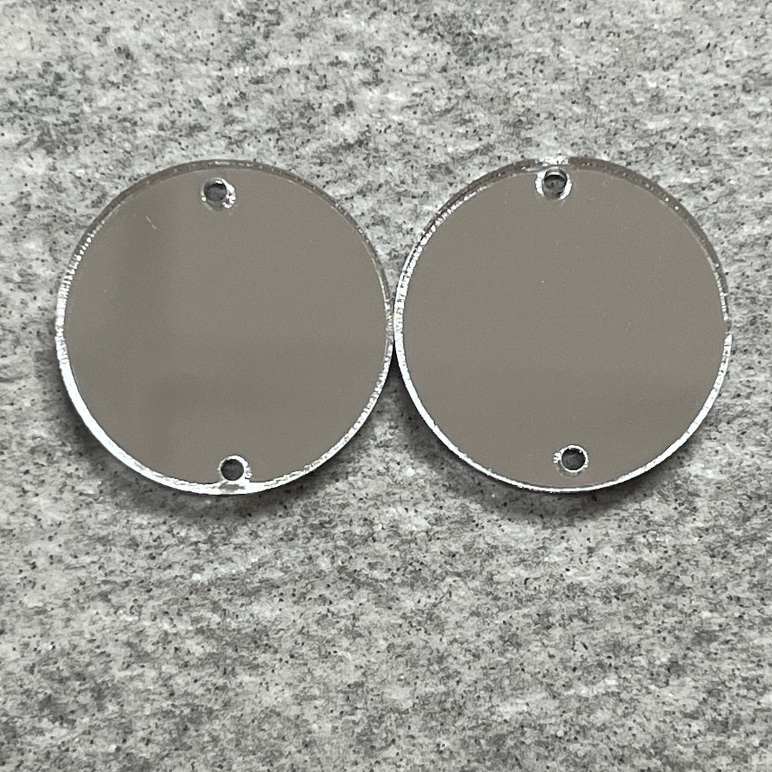 Silver Mirror Acrylic, Round 25mm, Mirror Acrylic Cabochons - #25 - Etsy