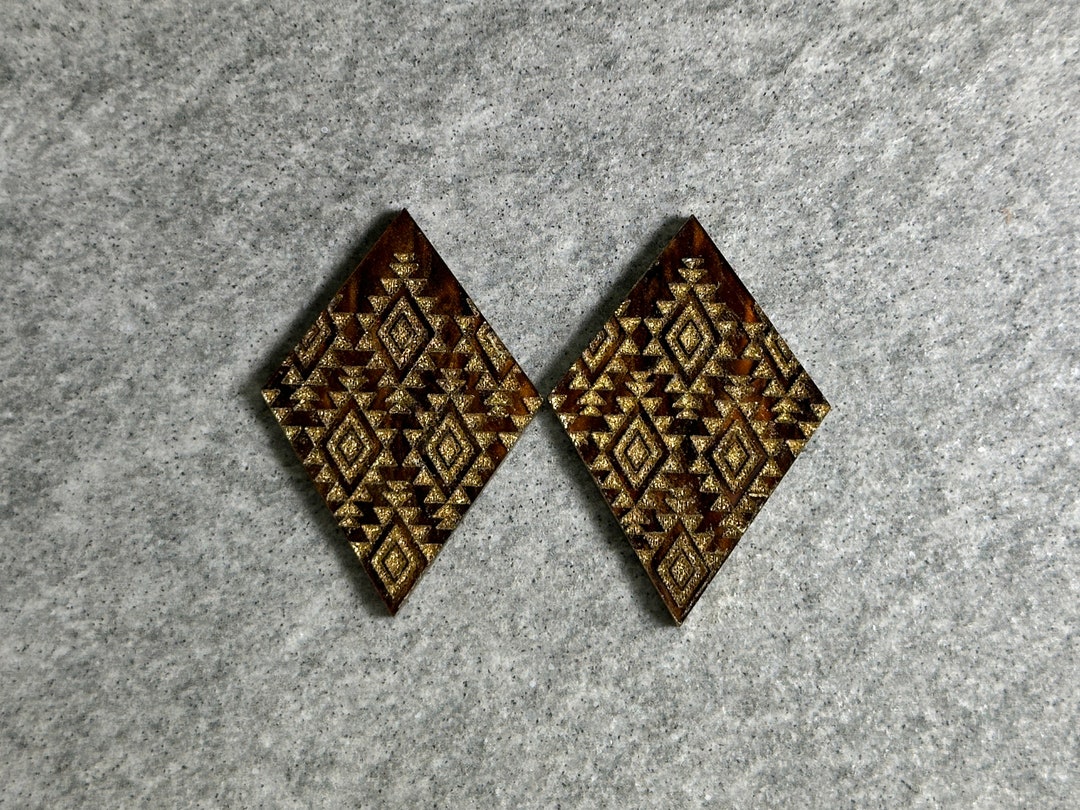 Brown Shadow Marble Aztec Design, Diamond 24mm X 35mm, B Accents ...