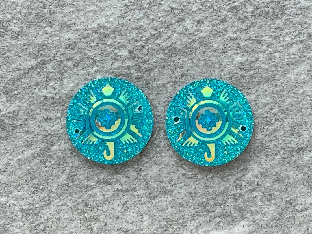Blue Tael Aztec Turtle Pair, 25mm Resin Cabochons Gems, B10 - Etsy