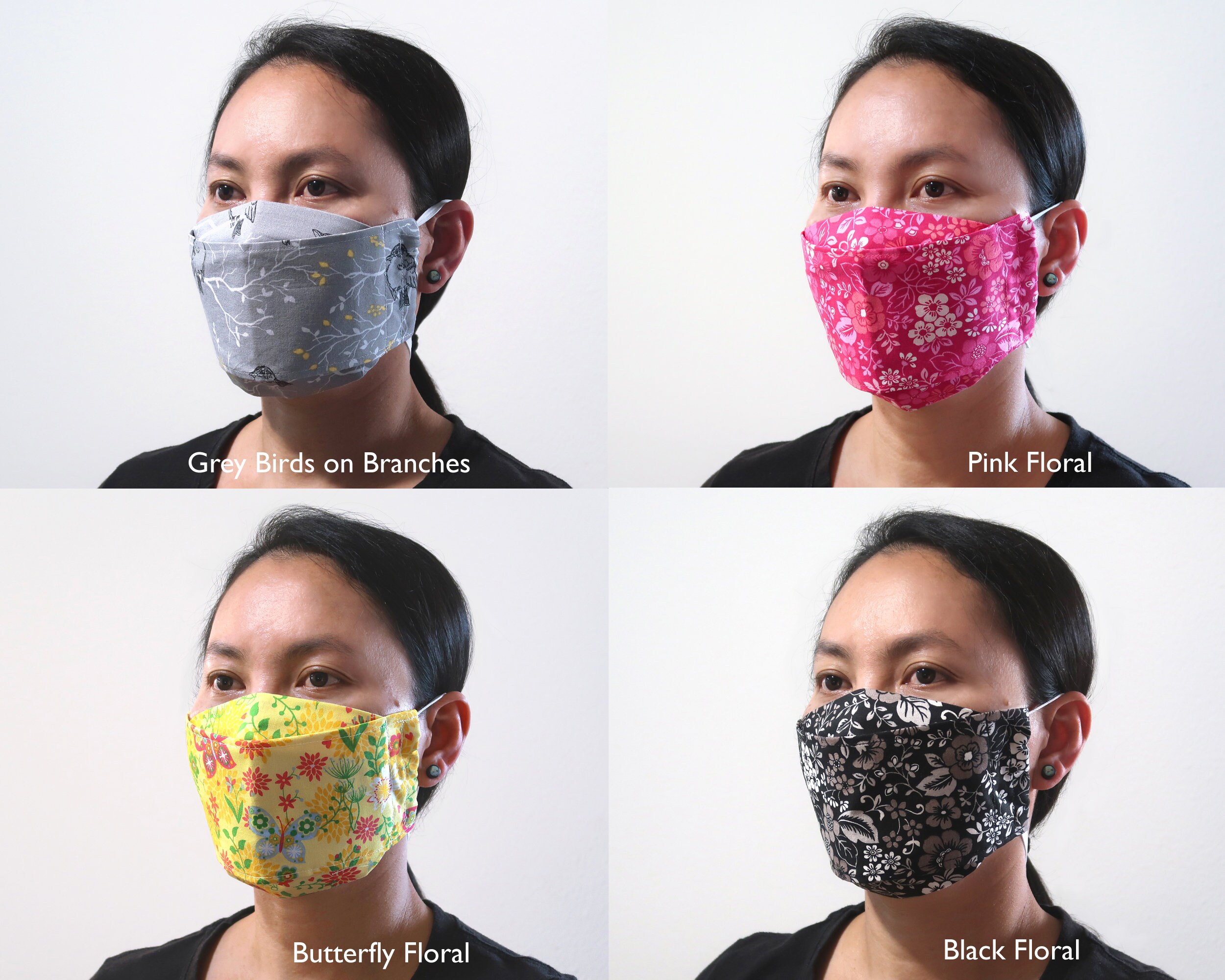 FILTER POCKET 3D Origami Face Mask With 100% Cotton 2 Ply | Etsy