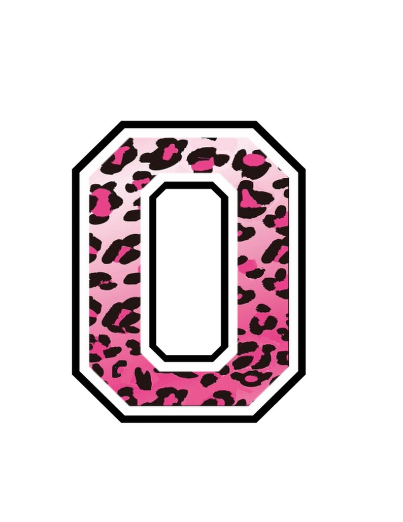 Iron on Number 0 Pink Cheetah for Tshirt Iron on Transfer, Instant ...