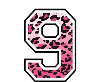 Iron on Number 3 Pink Cheetah for Tshirt Iron on Transfer, Instant ...