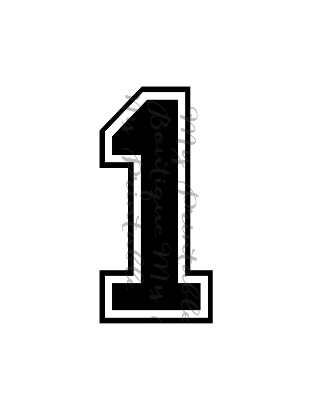 Iron on Number 1 for Tshirt Transfer INSTANT DOWNLOADABLE Printable - Etsy