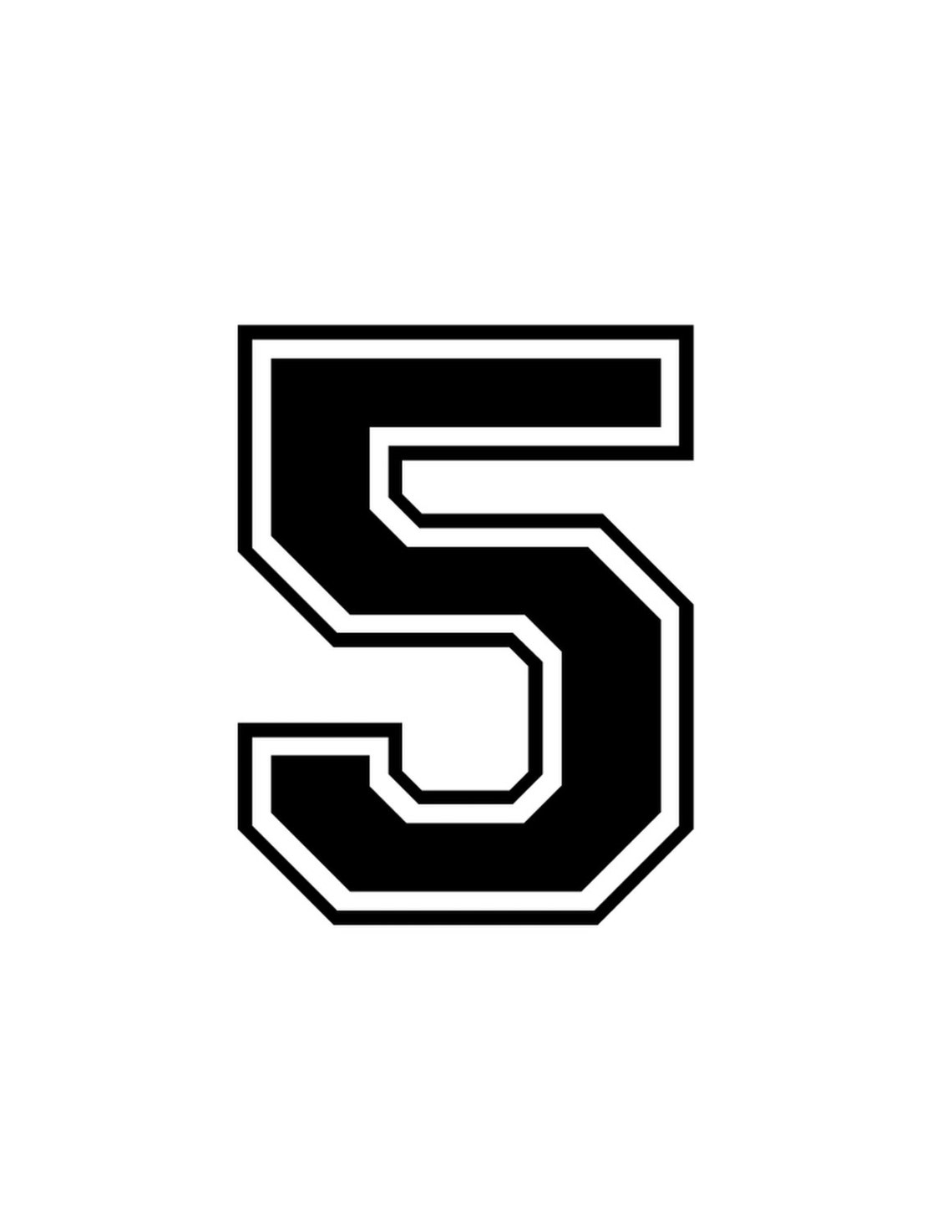 Iron on Number 5 for Tshirt Transfer INSTANT DOWNLOAD Printable - Etsy