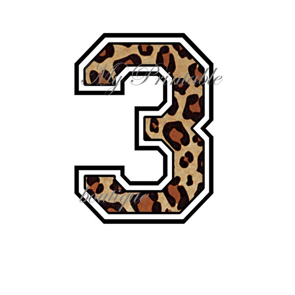 Cheetah Number Svg - Etsy