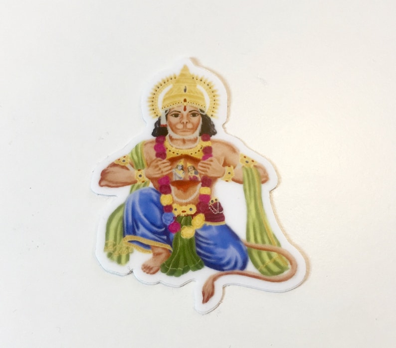 Hanuman Sticker Hindu God of Devotion Die Cut Sticker - Etsy