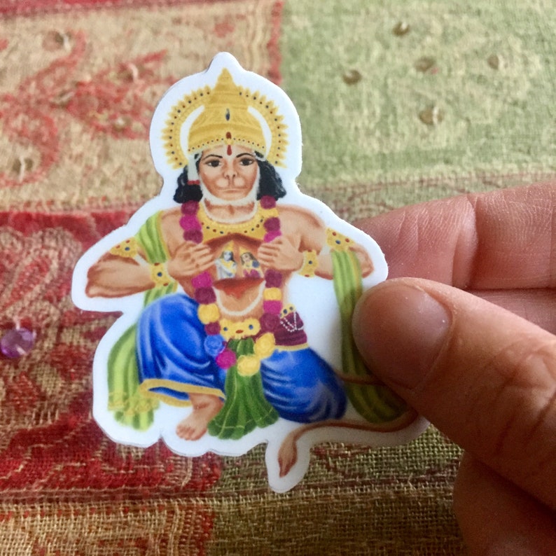 Hanuman Sticker Hindu God of Devotion Die Cut Sticker - Etsy