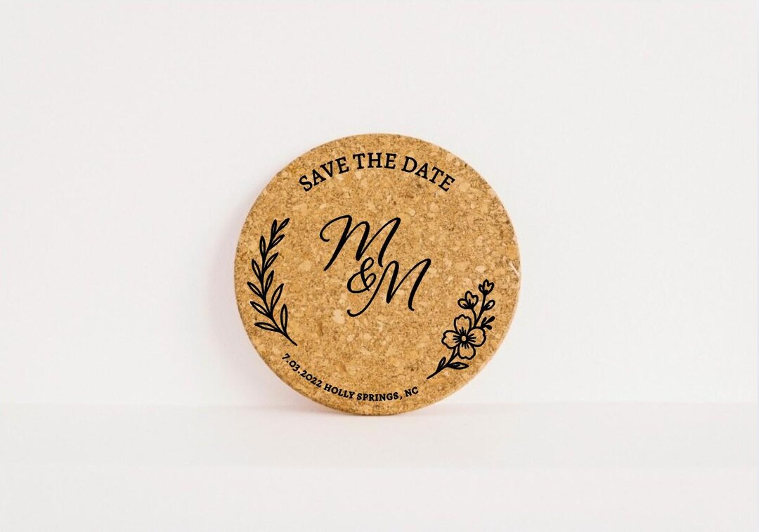 Custom Save the Date Coasters – Personalized Wedding Favor – Engraved ...