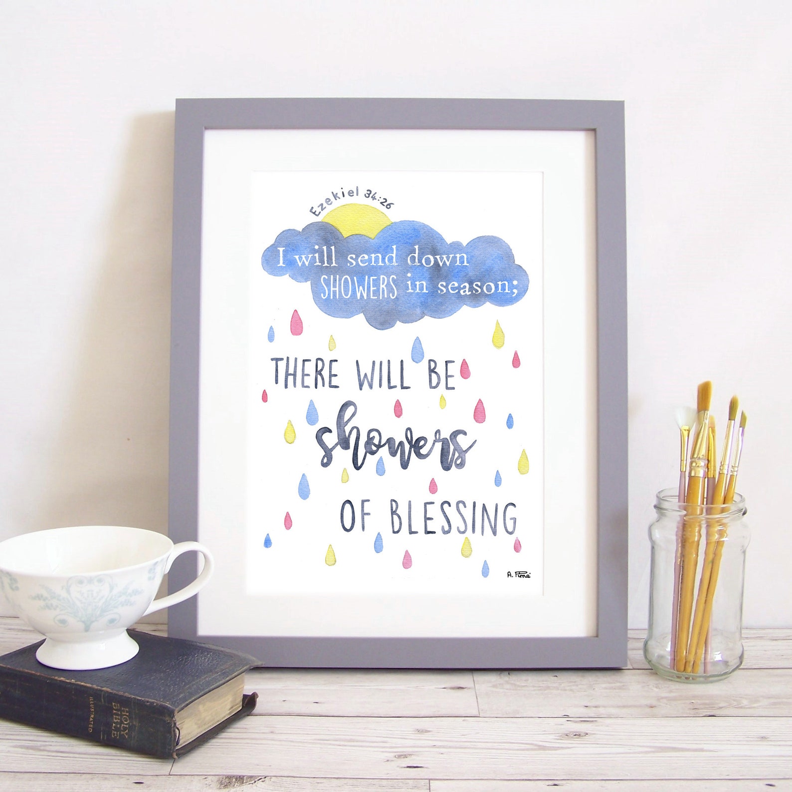 Art Print "i Will Send Down Showers in Season; There Will Be Showers of ...