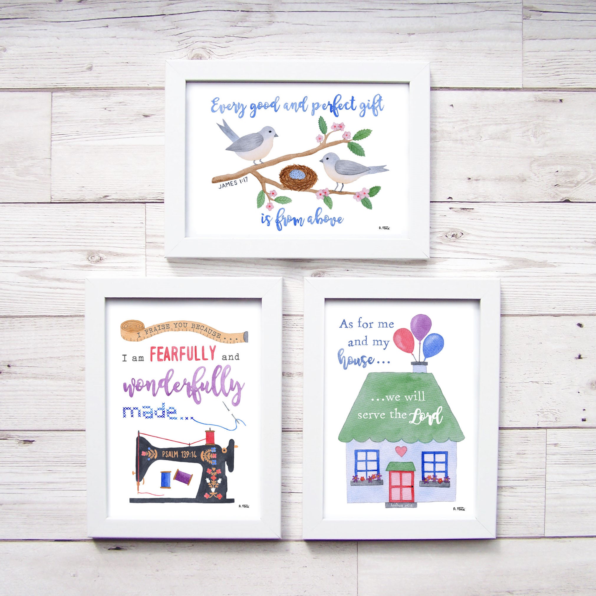 MULTIPACK Any 3 Bible Verse A4 Watercolour Art Prints by - Etsy