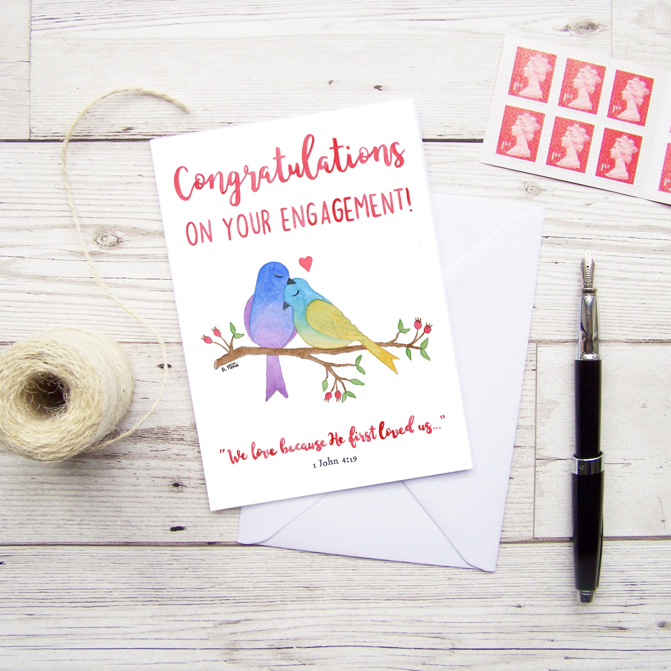Congratulations on Your Engagement! Card With Christian Bible Verse "we ...