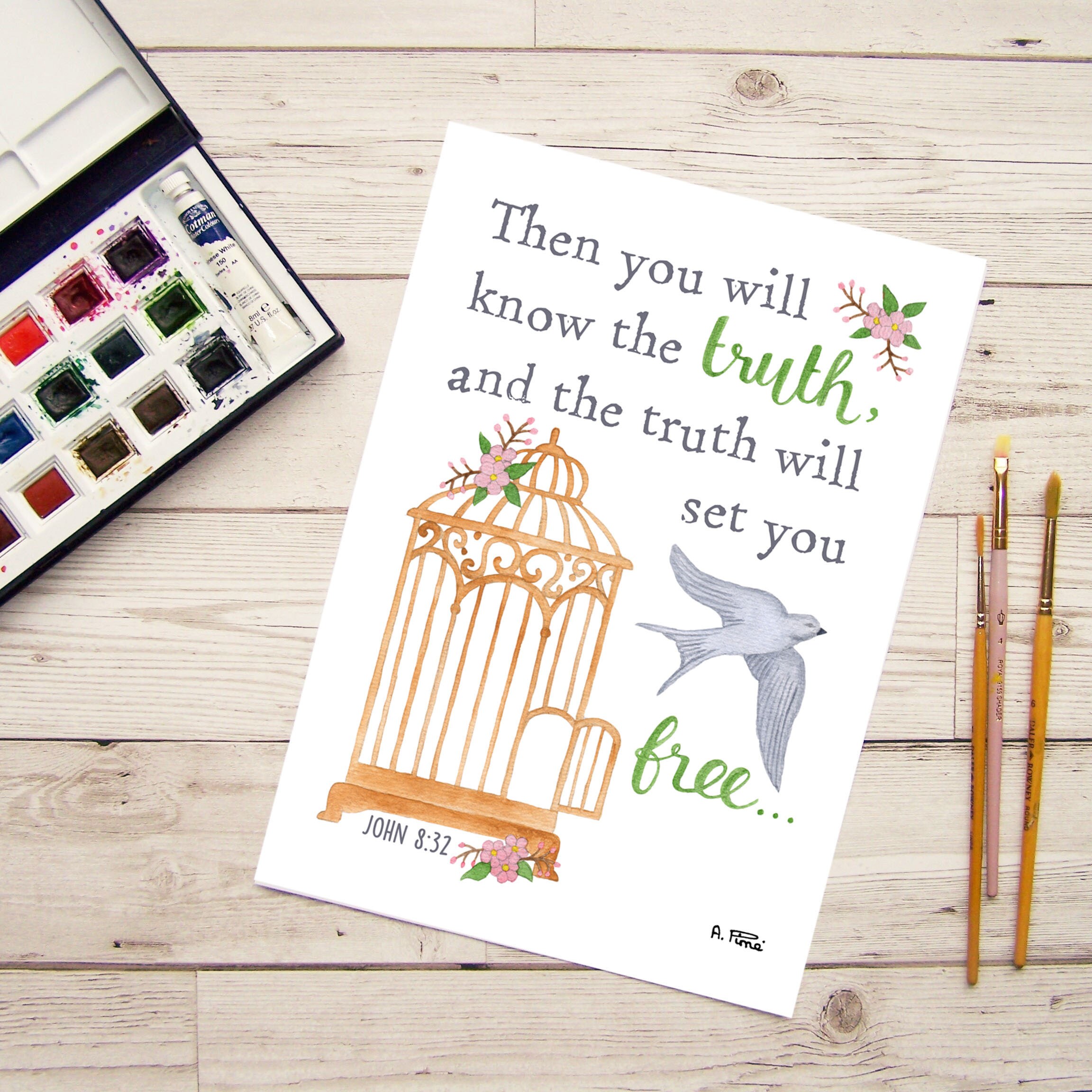 Art Print then You Will Know the Truth and the Truth - Etsy