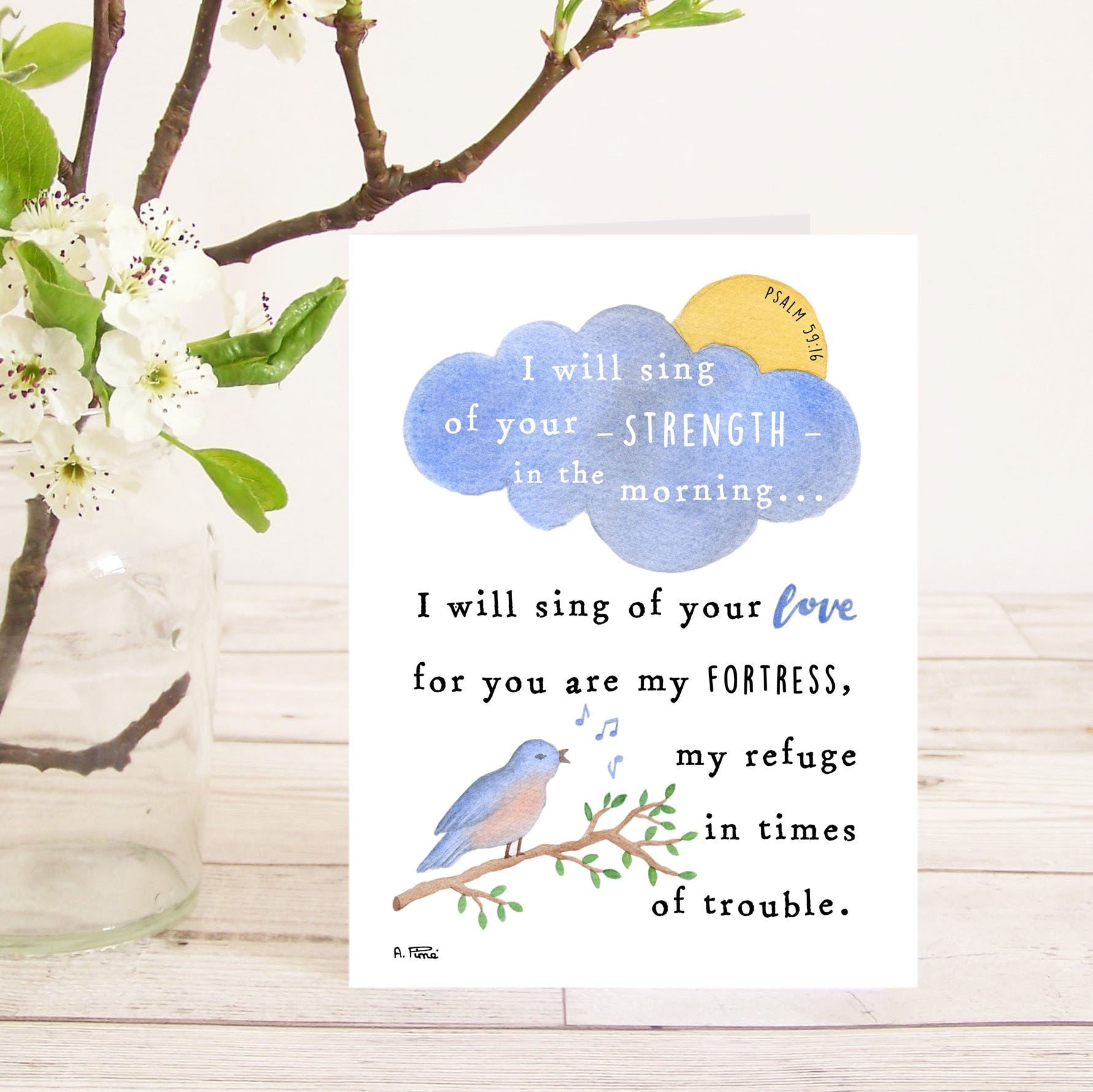 I Will Sing of Your Strength in the Morning (psalm 59:16) Christian ...