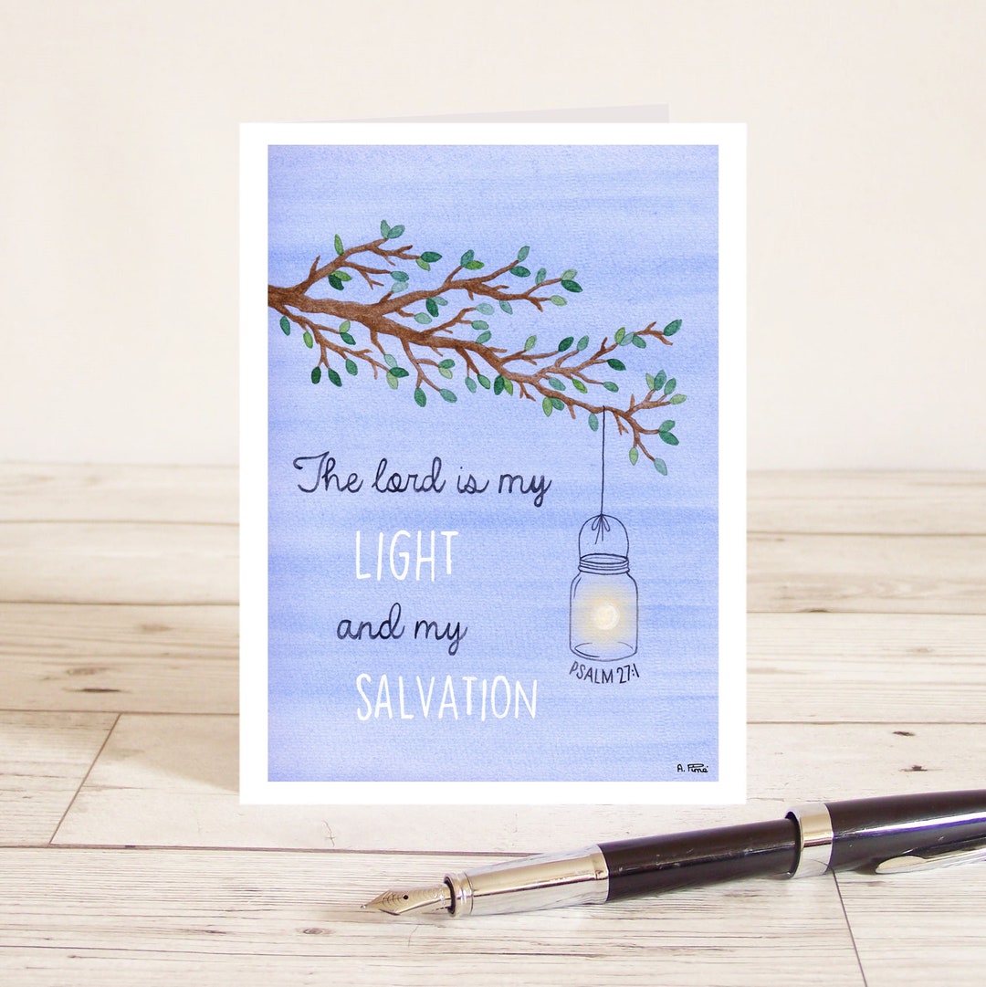 The Lord is My Light and My Salvation psalm 27:1 Christian Bible Verse ...