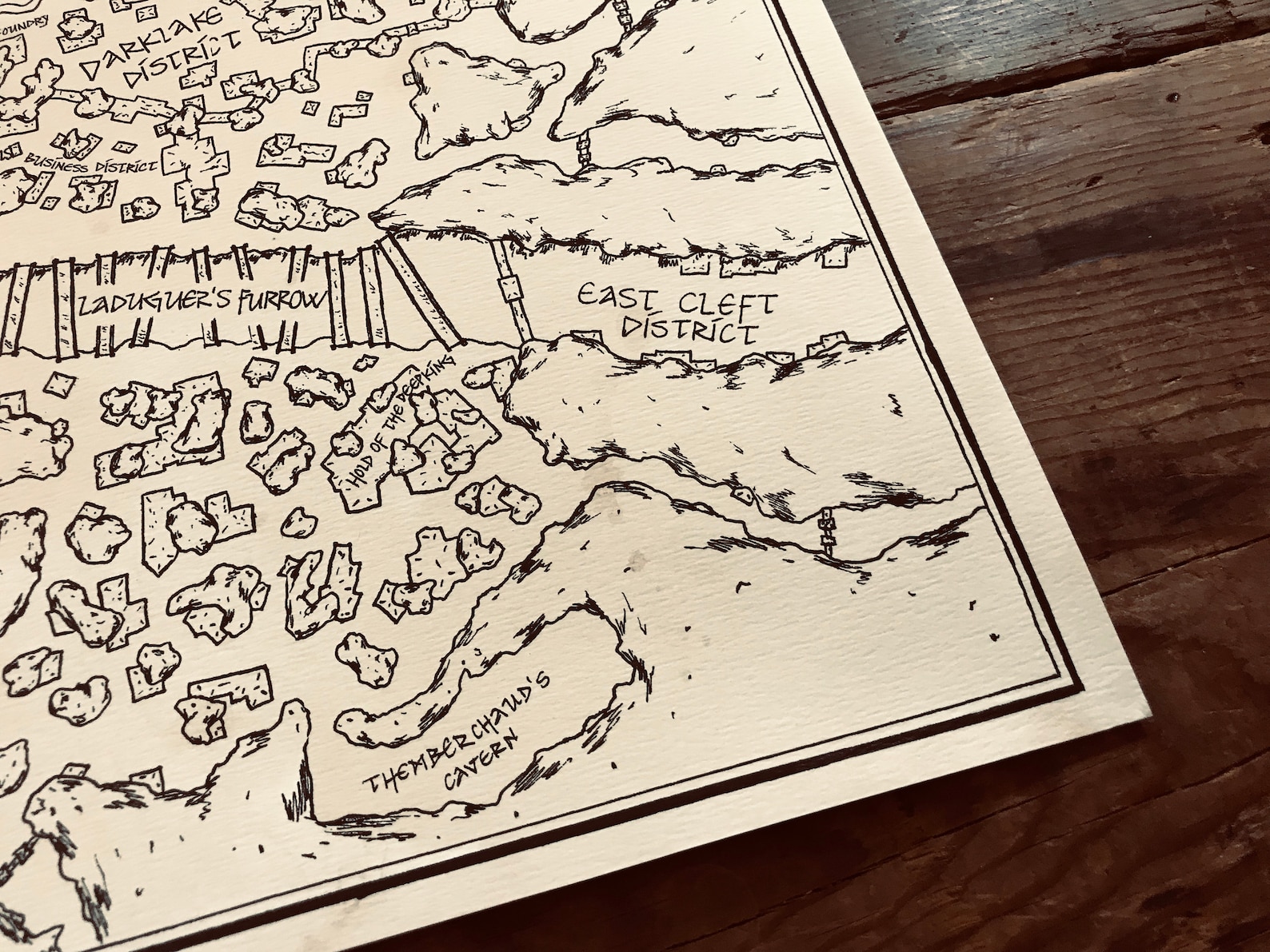 D&D Map of Gracklstugh: Aged Handmade Hand Drawn Authentic - Etsy Ireland