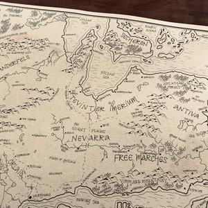 Dragon Age Map of Thedas: Aged, Handmade, Hand Drawn, Authentic Gift ...