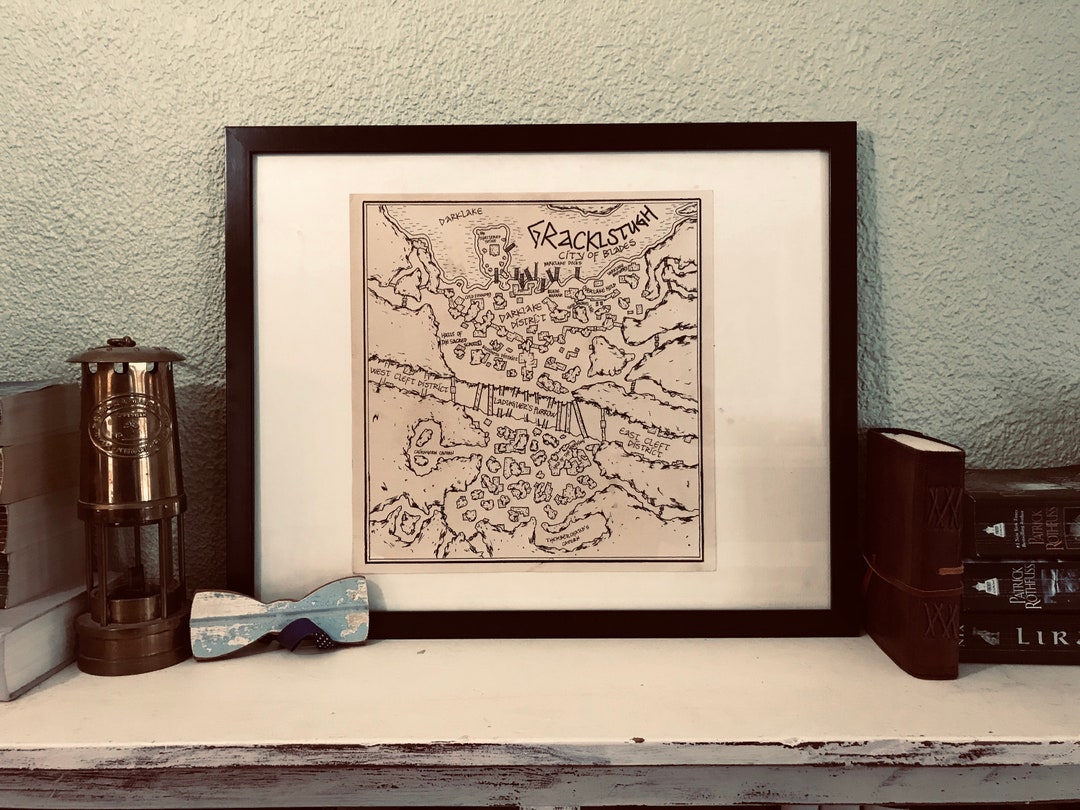 D&D Map of Gracklstugh: Aged, Handmade, Hand Drawn, Authentic Gift ...