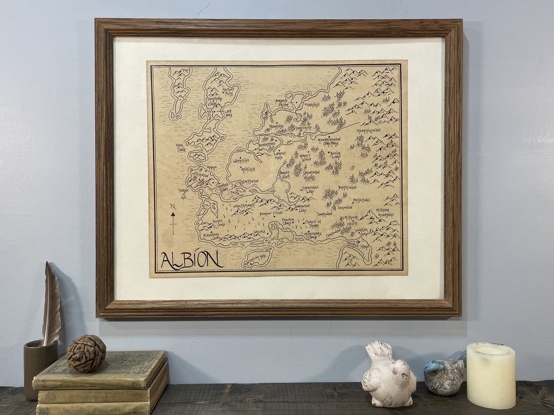 Fable Map, Albion: Aged, Handmade, Hand Drawn, Authentic Gift, Fantasy ...