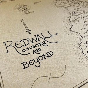 Map of Redwall: Aged, Handmade, Hand Drawn, Authentic Gift, Fantasy Art ...