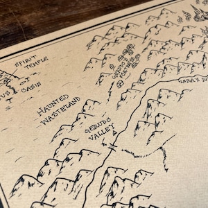 Map of Hyrule: Aged, Handmade, Hand Drawn, Authentic Gift, Fantasy Art ...
