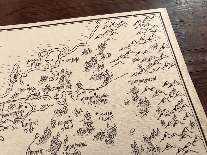 Fable Map Albion: Aged Handmade Hand Drawn Authentic Gift | Etsy