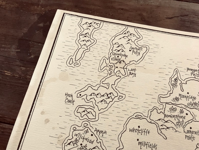 Fable Map Albion: Aged Handmade Hand Drawn Authentic Gift | Etsy