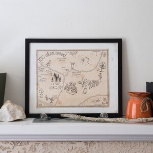 Map of 100 Aker Wood: Aged Handmade Hand Drawn Authentic - Etsy
