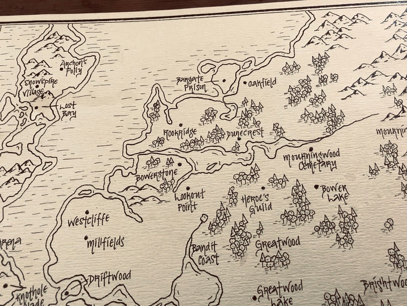 Fable Map Albion: Aged Handmade Hand Drawn Authentic Gift | Etsy