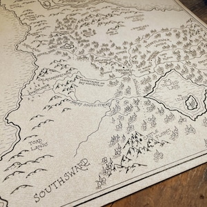 Map of Redwall: Aged, Handmade, Hand Drawn, Authentic Gift, Fantasy Art ...