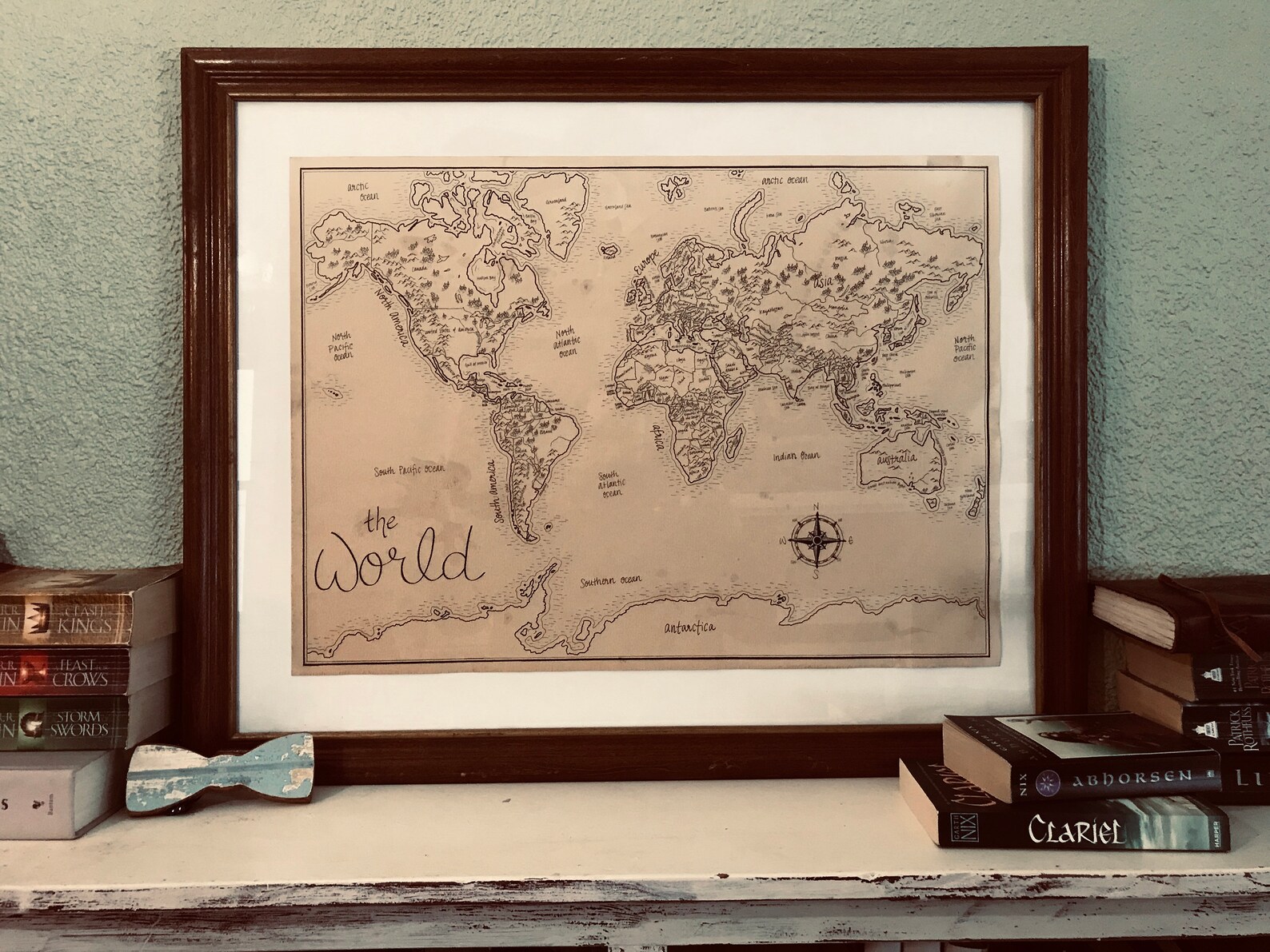 World Map: Aged Handmade Hand Drawn Gifts - Etsy