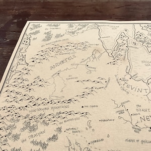Dragon Age Map of Thedas: Aged, Handmade, Hand Drawn, Authentic Gift ...