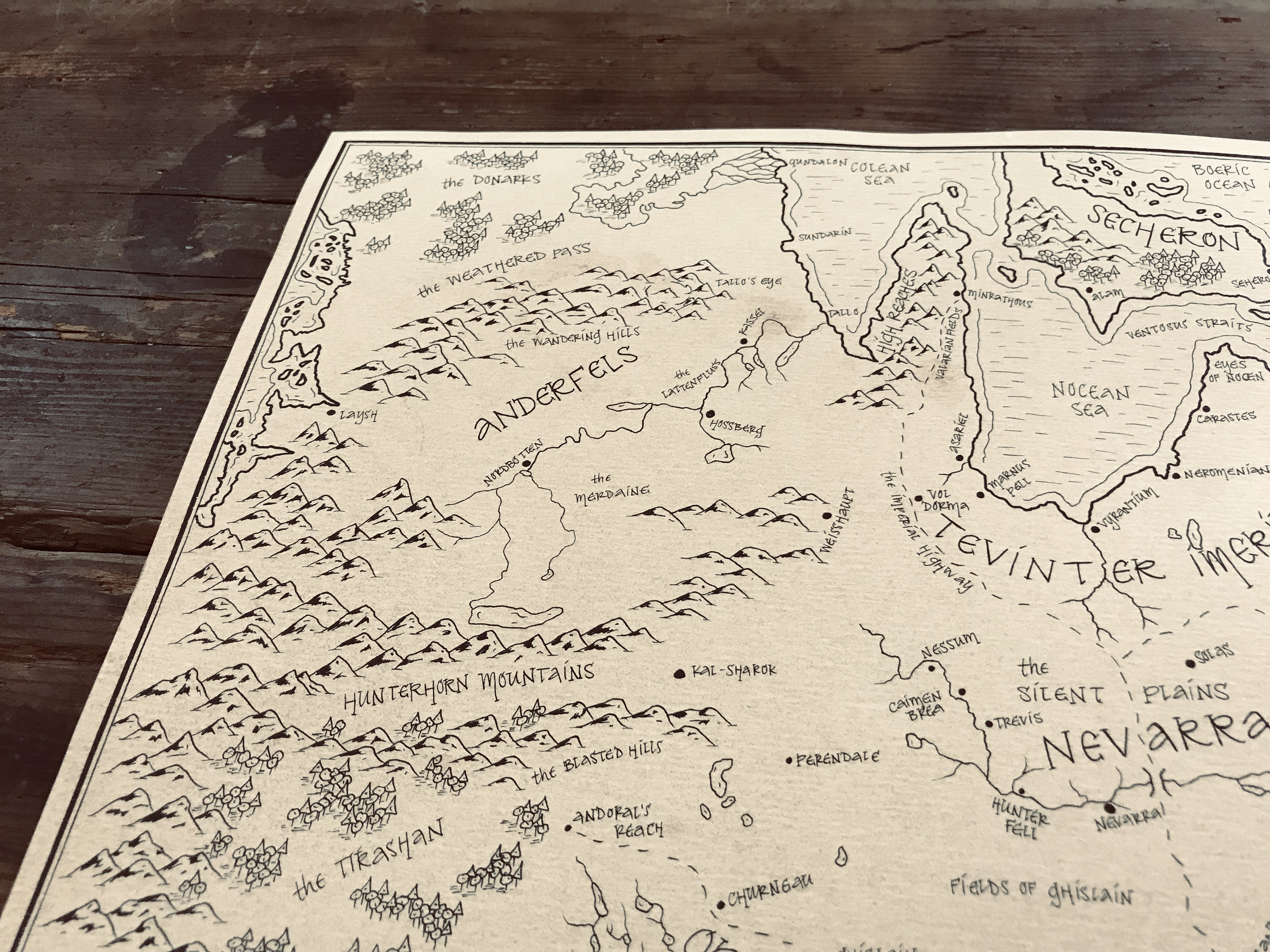 Dragon Age Map of Thedas: Aged Handmade Hand Drawn - Etsy Canada
