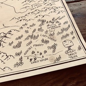 Map of Hyrule: Aged, Handmade, Hand Drawn, Authentic Gift, Fantasy Art ...
