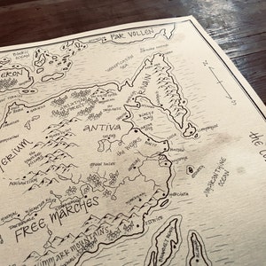 Dragon Age Map of Thedas: Aged, Handmade, Hand Drawn, Authentic Gift ...