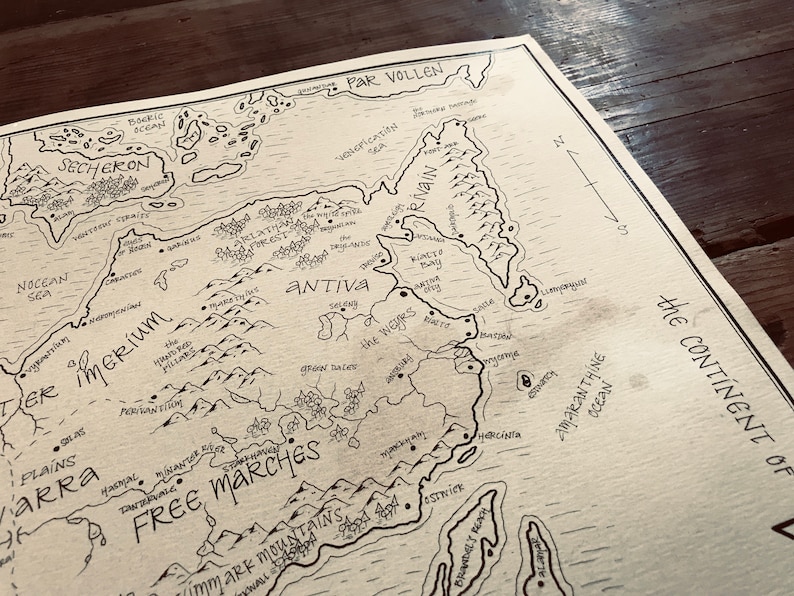 Dragon Age Map of Thedas: Aged Handmade Hand Drawn | Etsy