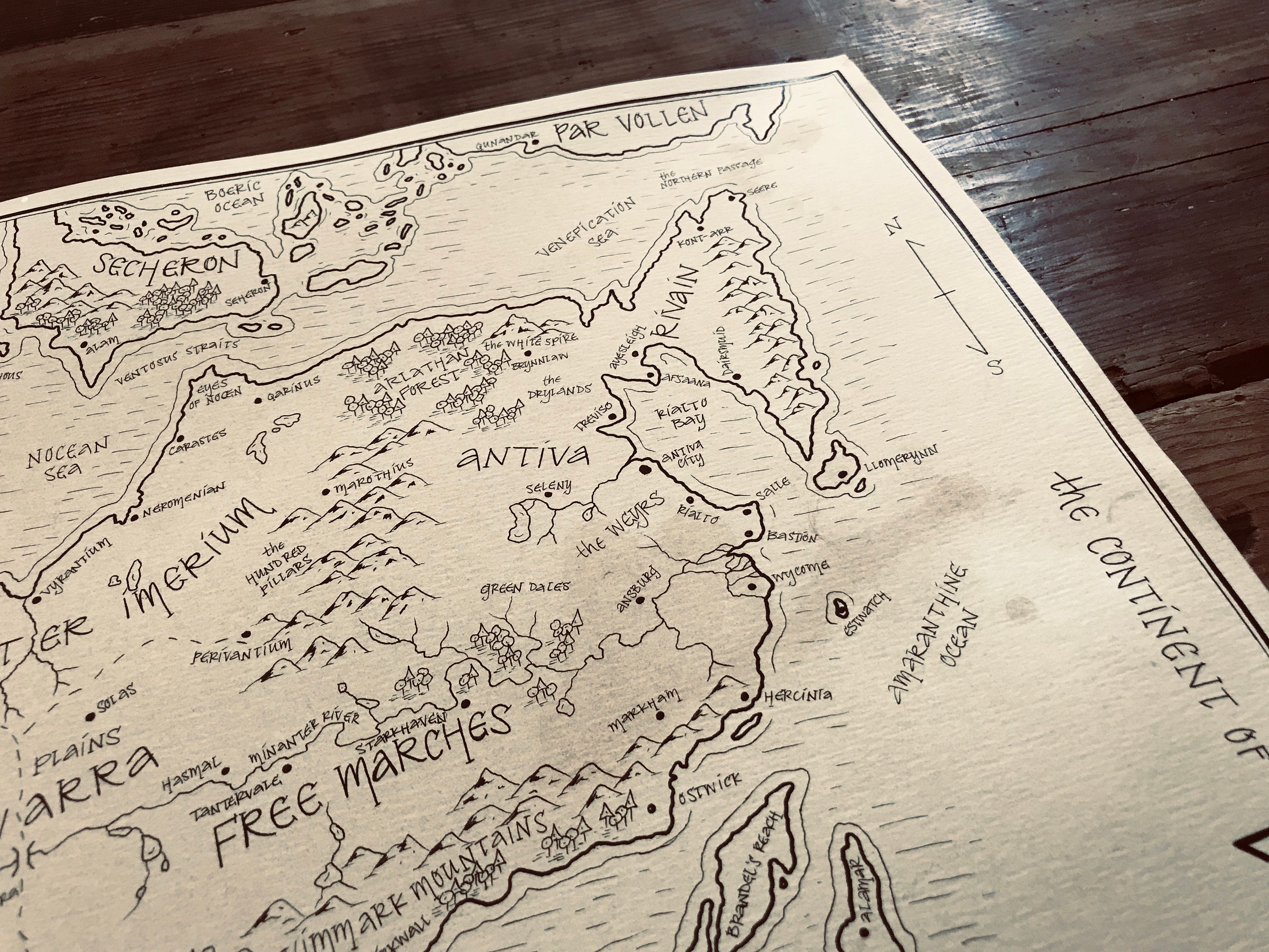 Dragon Age Map of Thedas: Aged Handmade Hand Drawn - Etsy Canada